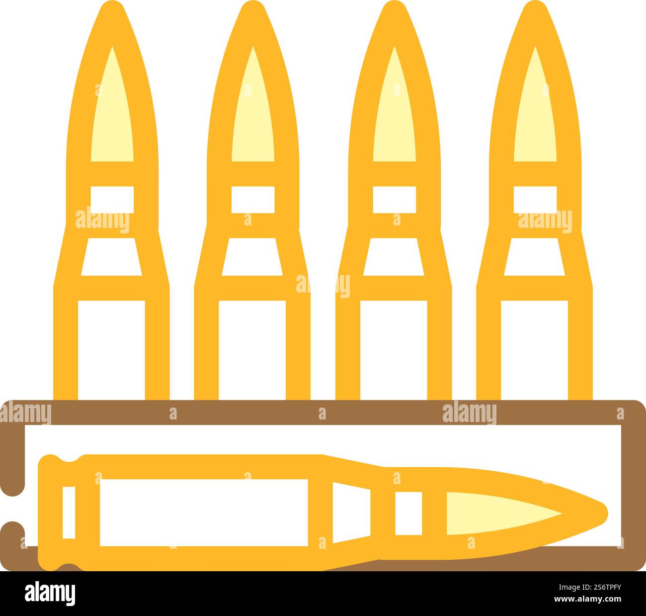 bullet for gun color icon vector. bullet for gun sign. isolated symbol ...