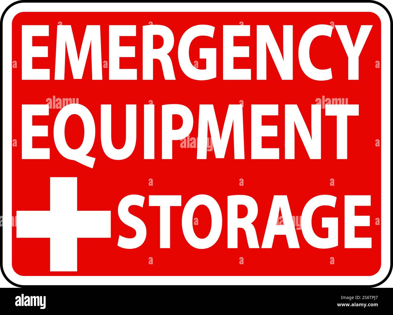 Emergency Equipment Sign on white background Stock Vector Image & Art ...