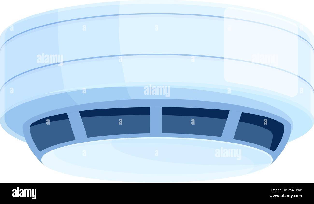 Security home system icon cartoon vector. Smoke detector. Alarm sensor ...