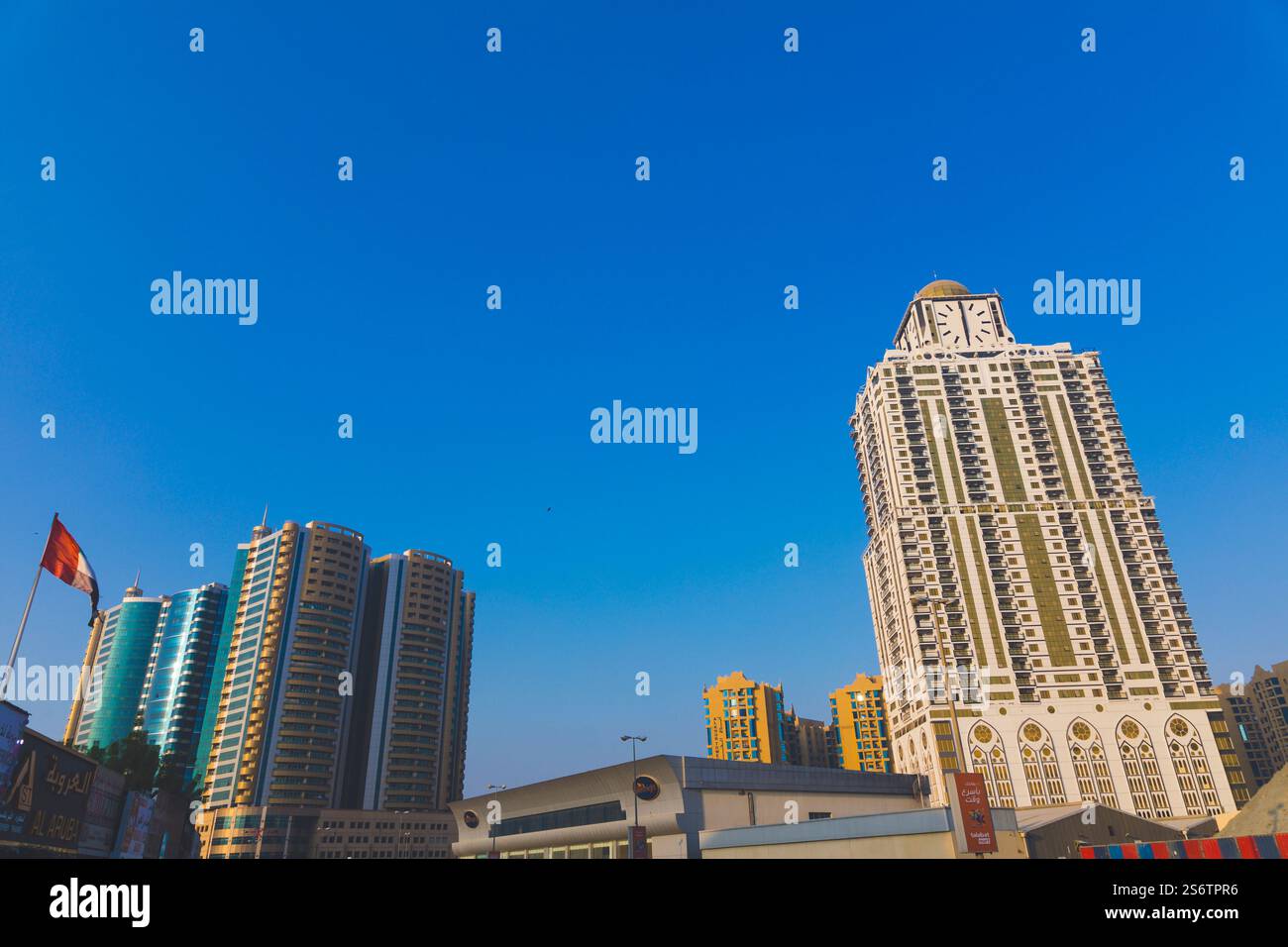 Middle East, United Arab Emirates, Emirate of Sharjah. Ajman Clock ...
