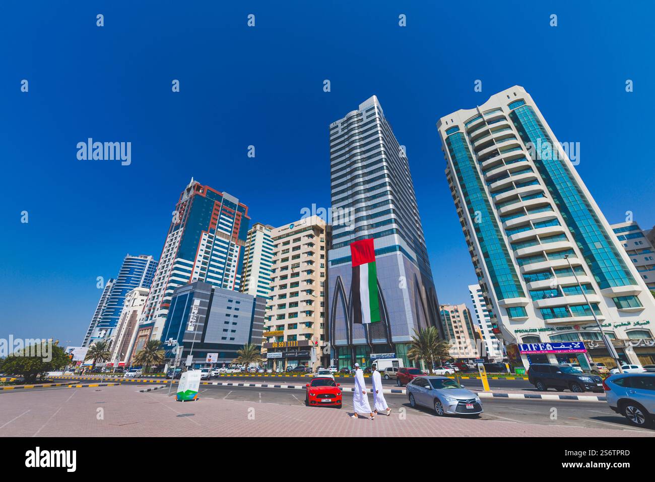 Middle East, United Arab Emirates, Emirate of Sharjah, corniche Stock ...