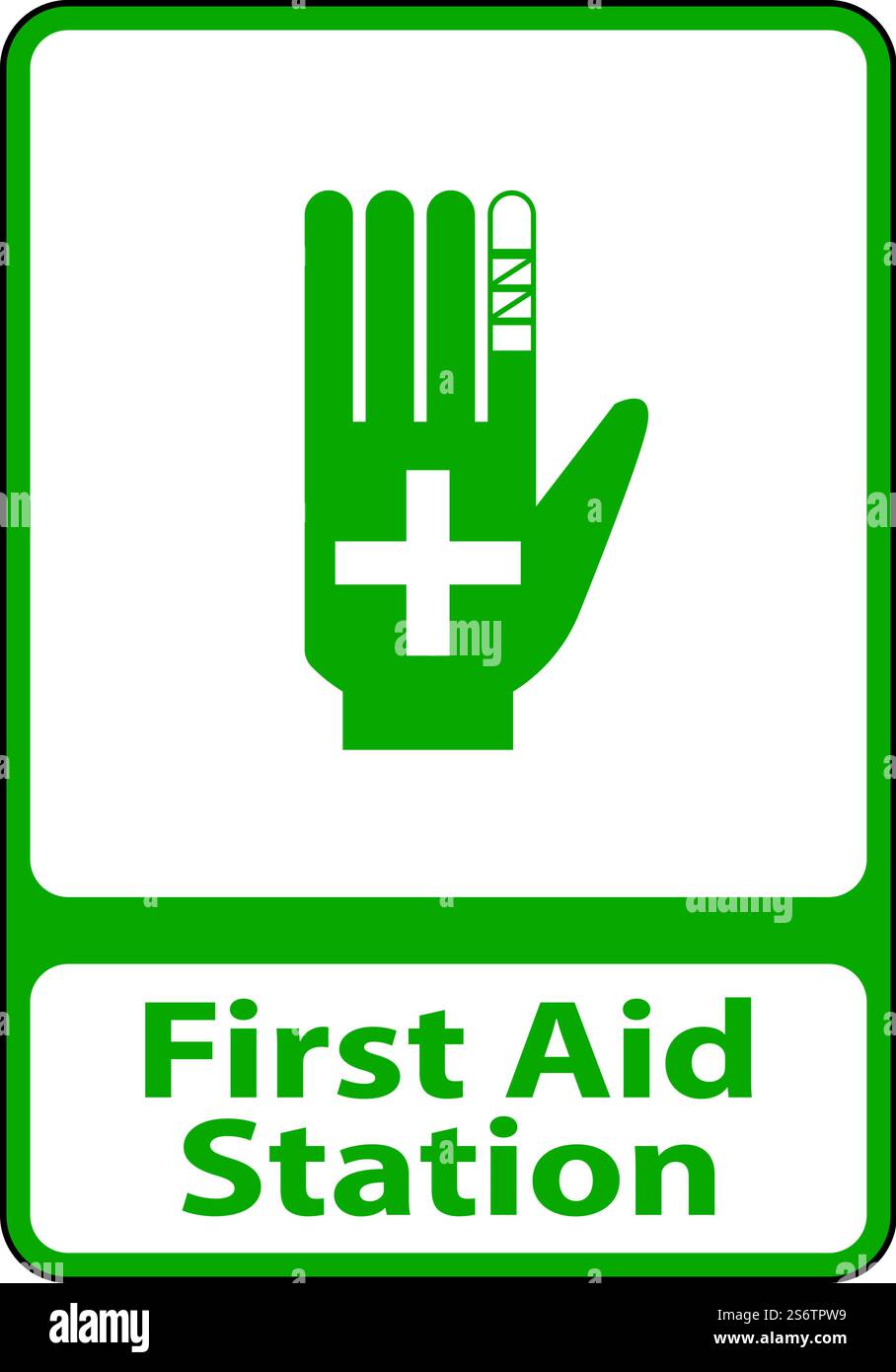 First Aid Station Sign on white background Stock Vector Image & Art - Alamy