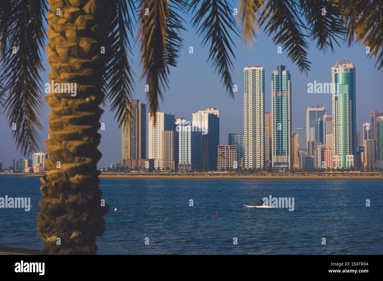 Middle East, United Arab Emirates, Emirate of Sharjah. Al Mamzar Beach ...