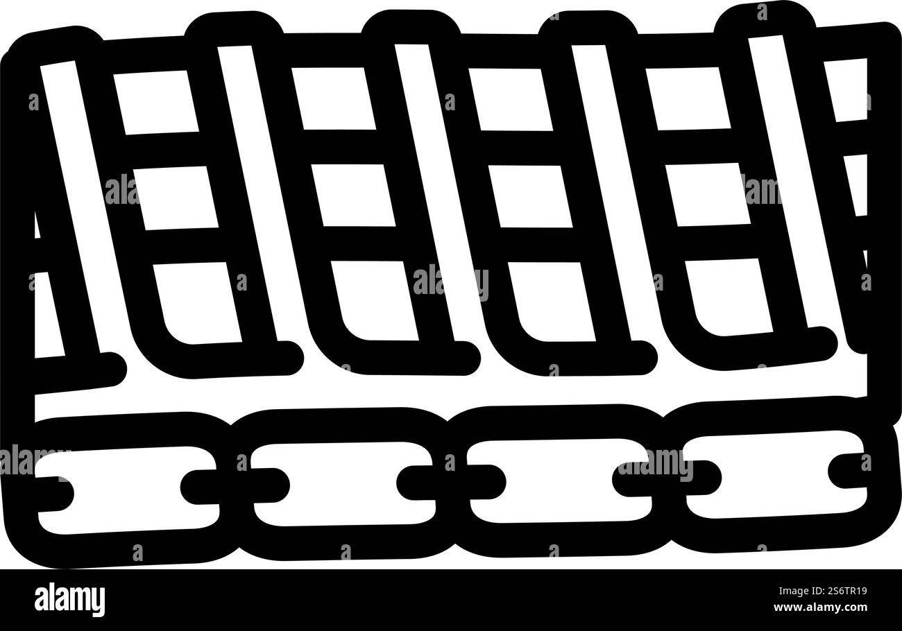 flexible cables line icon vector. flexible cables sign. isolated ...