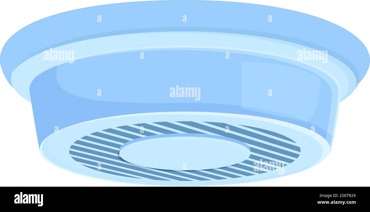 Carbon smoke detector icon cartoon vector. Alarm sensor. Safety system ...