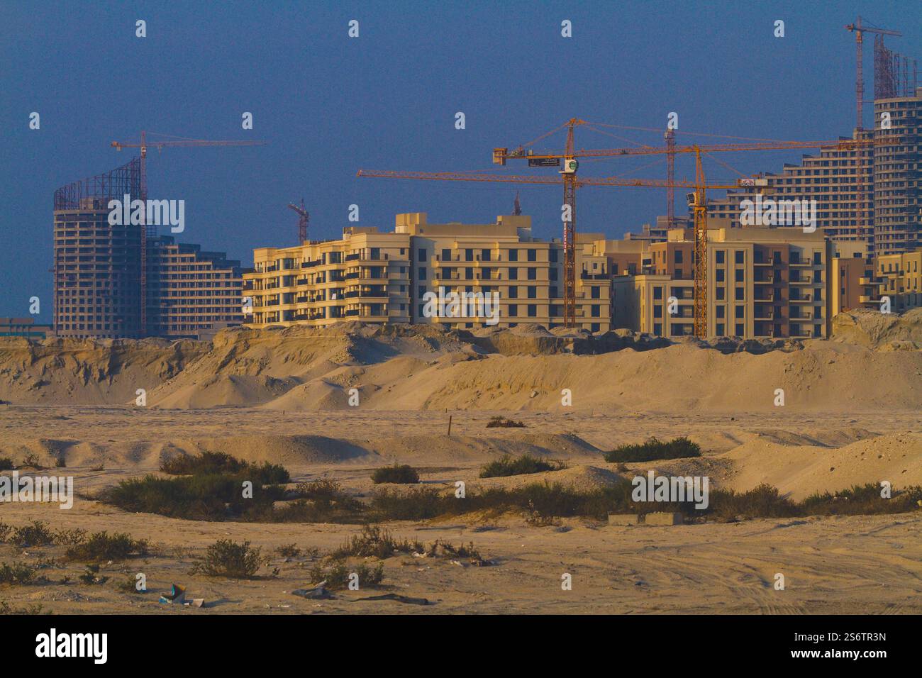Middle East, United Arab Emirates, Emirate of Sharjah. Buildings under ...