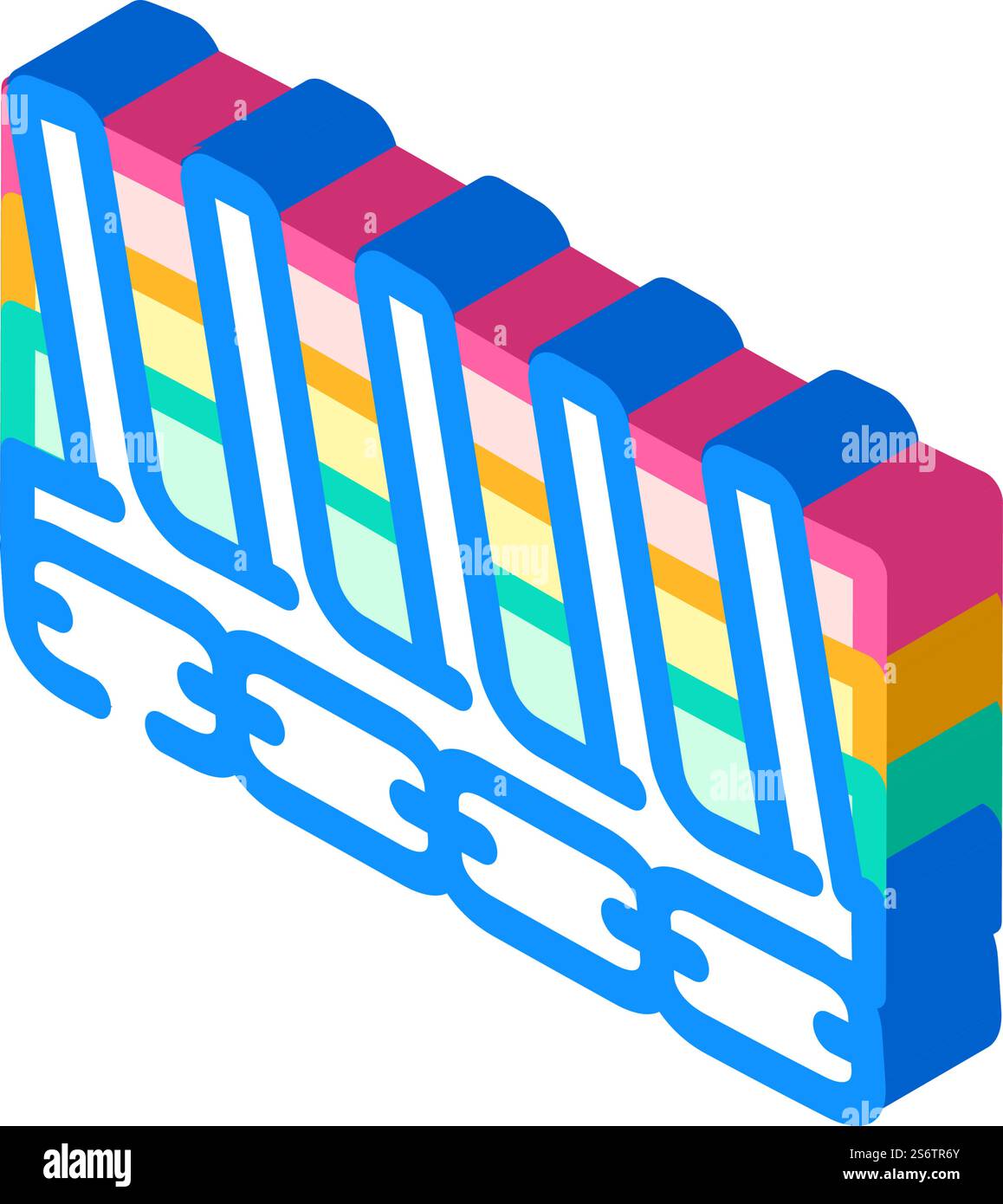 flexible cables isometric icon vector. flexible cables sign. isolated ...