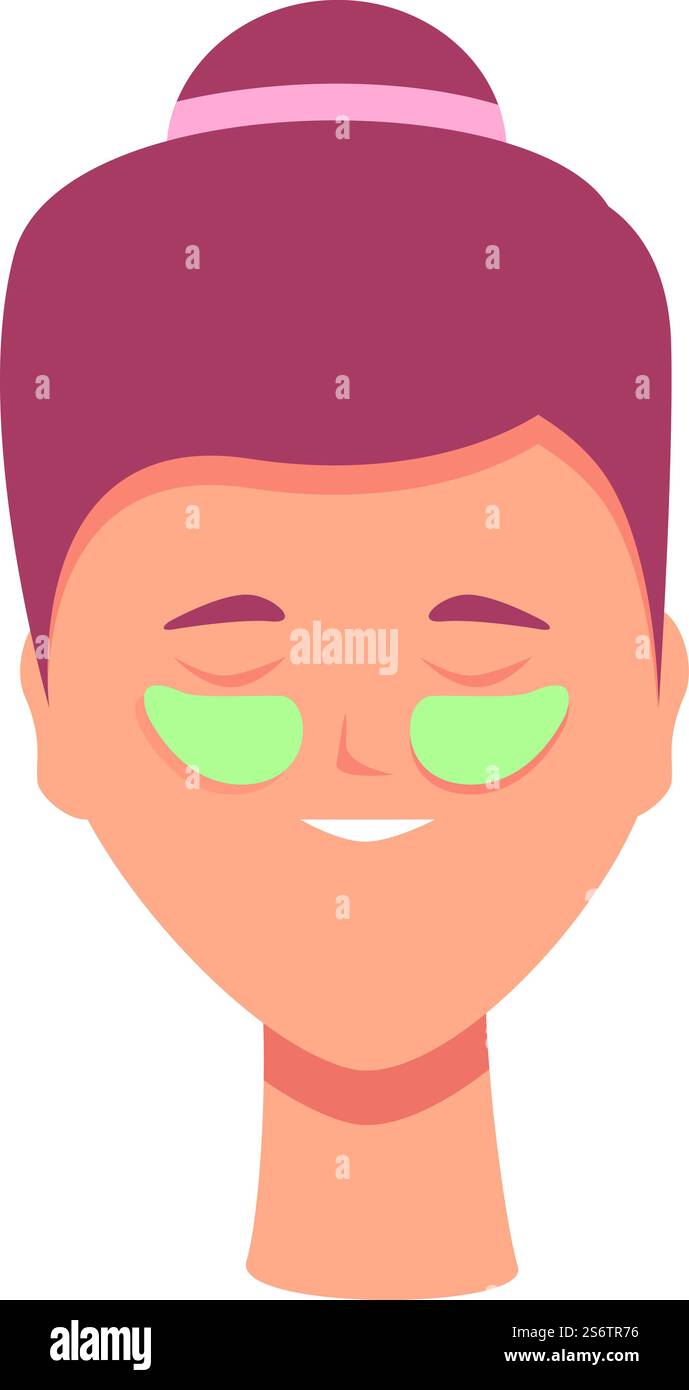Eye patches icon cartoon vector. Mask face. Under cream. Eye patches ...