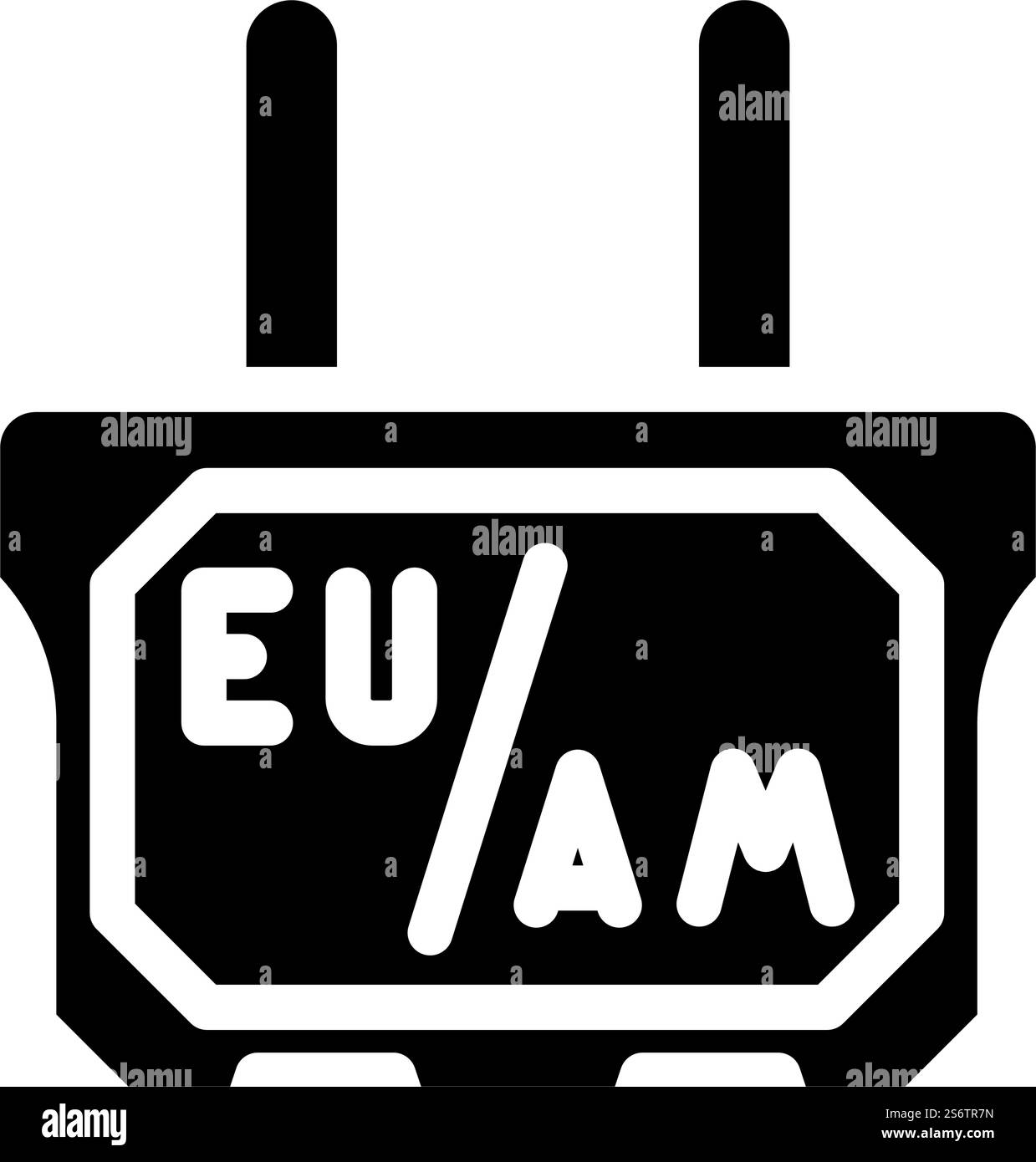 adapter socket glyph icon vector. adapter socket sign. isolated contour ...