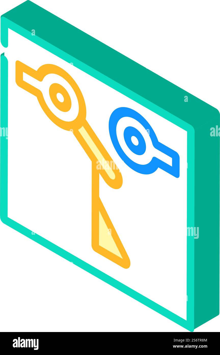 liquid flow switch mechanism isometric icon vector. liquid flow switch ...