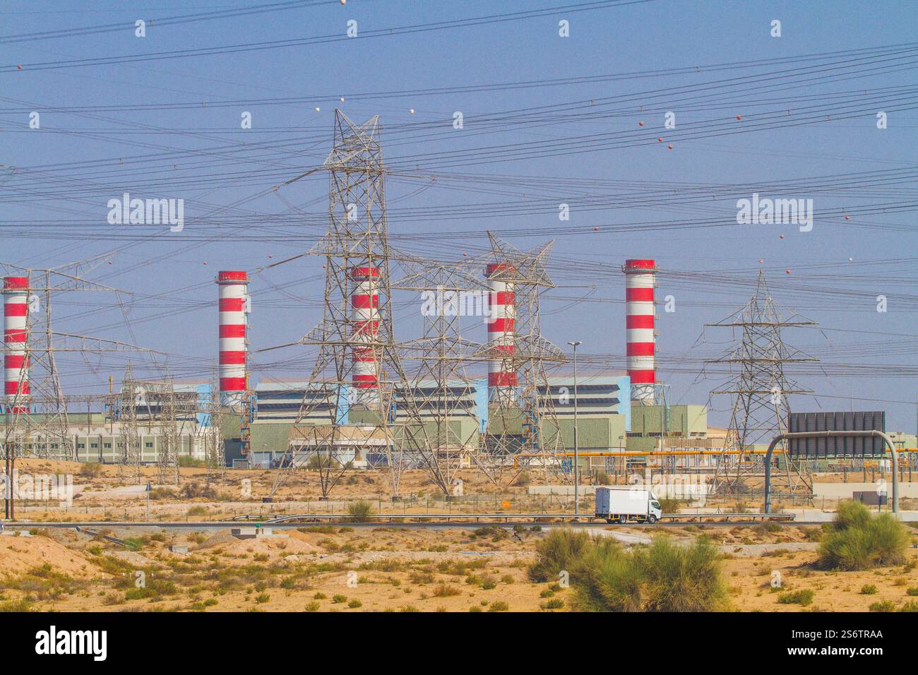 United Arab Emirates, Middle East, Dubai. Power plant. Al Aweer Power ...