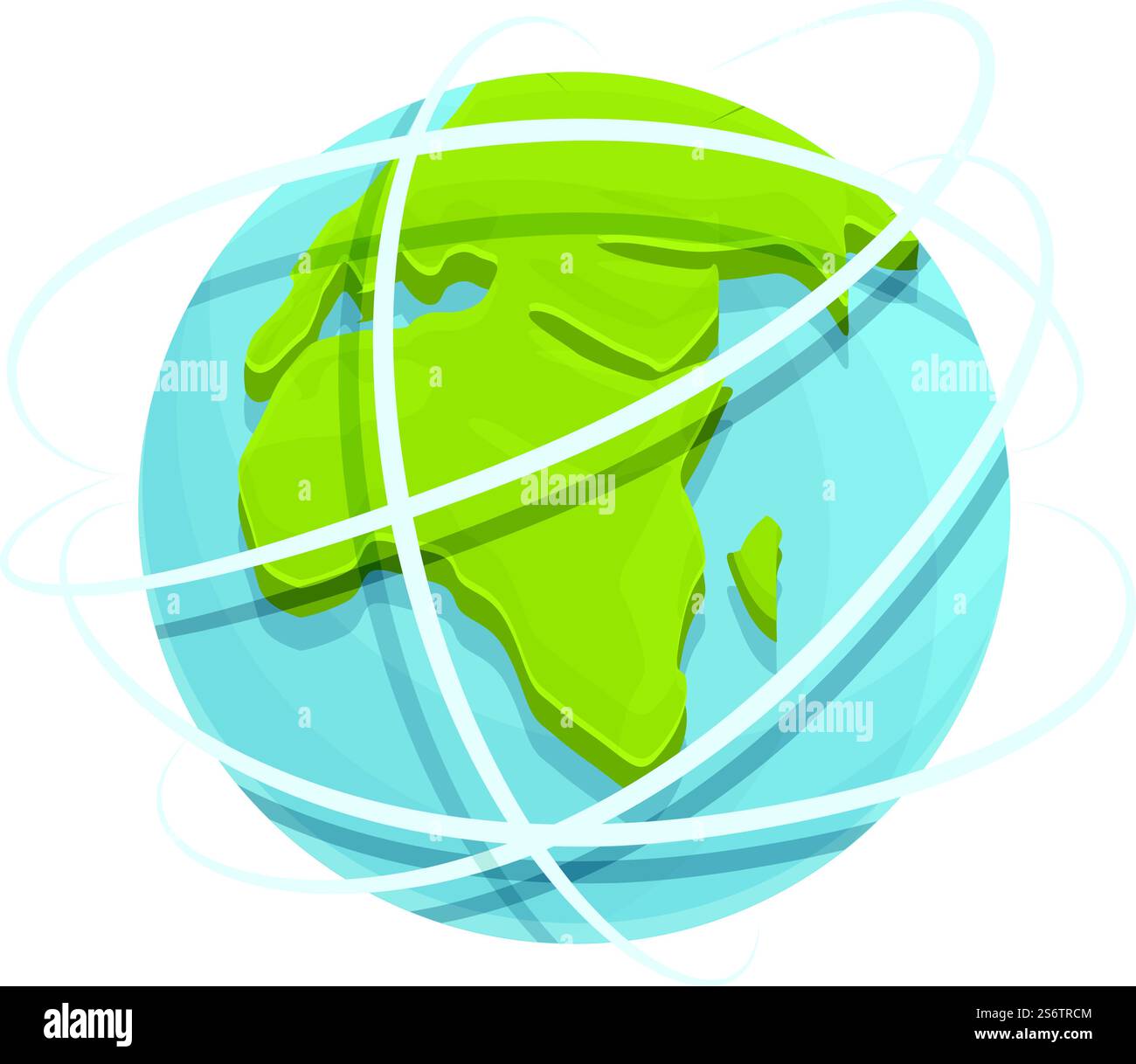 Global trip icon cartoon vector. Globe travel. Map earth. Global trip ...