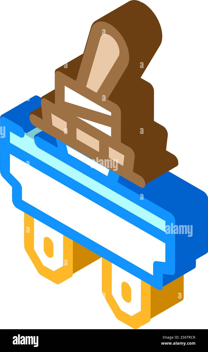 toggle switch isometric icon vector. toggle switch sign. isolated ...