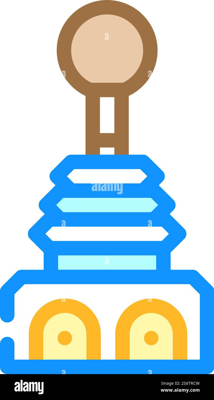 joystick switches color icon vector. joystick switches sign. isolated ...