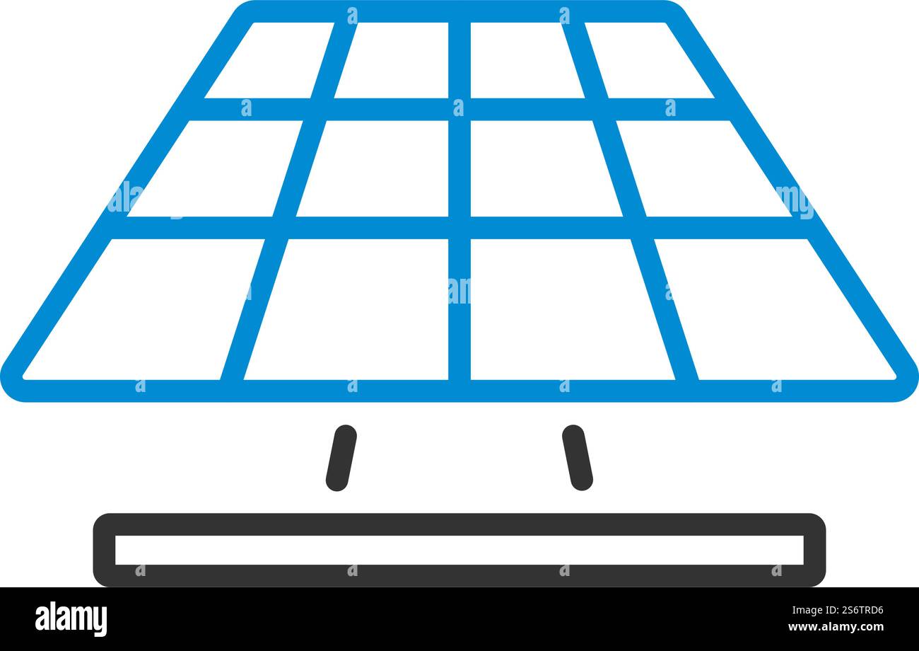 Solar Energy Panel Icon. Editable Bold Outline With Color Fill Design ...