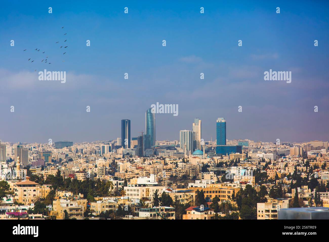 Jordan, Middle East, Amman. Skyscrapers of the Al Abdali district ...