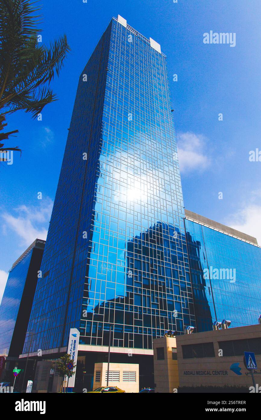 Jordan, Middle East, Amman. Skyscrapers of the Al Abdali district. W ...