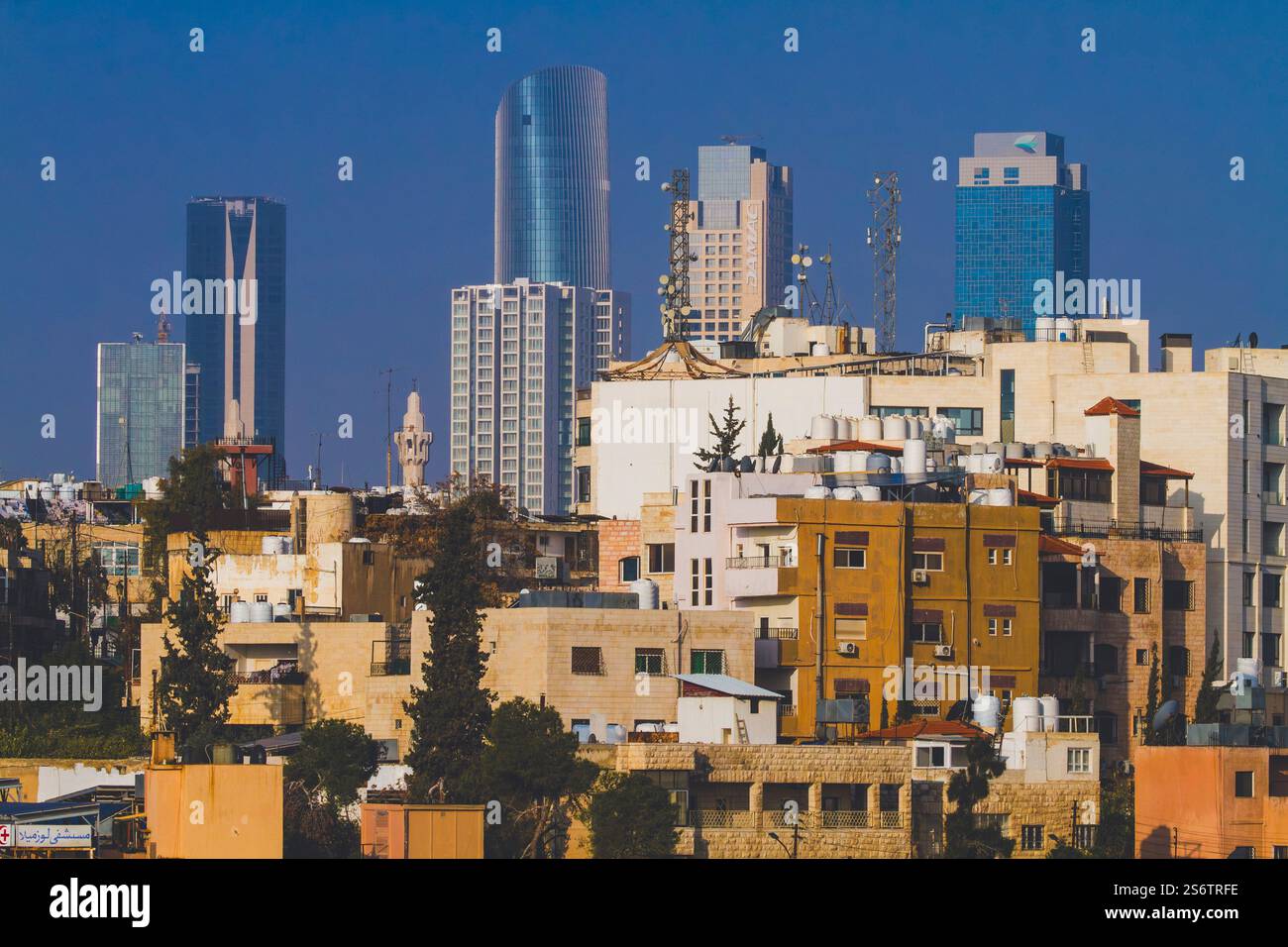 Jordan, Middle East, Amman. the Skyline of the modern Al Abdali ...
