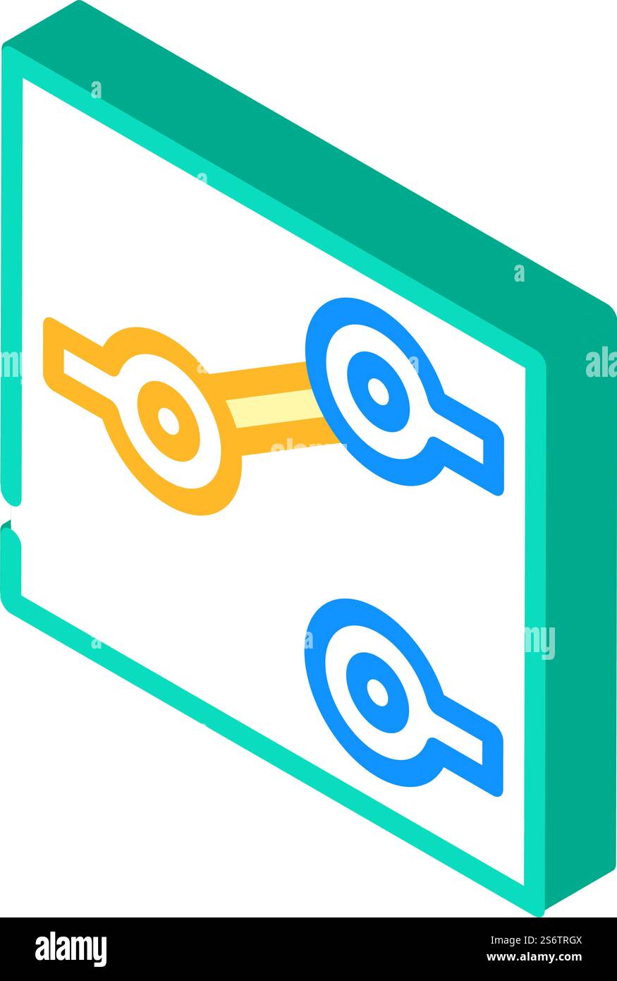 single pole double throw electric switch isometric icon vector. single ...