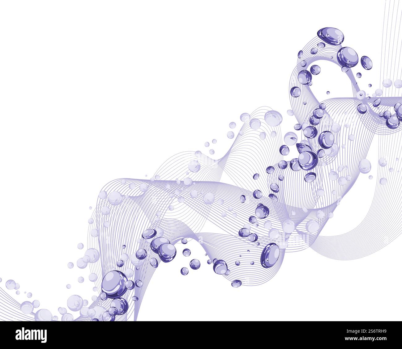 Abstract wave element from thin lines. Stylized line art background in ...