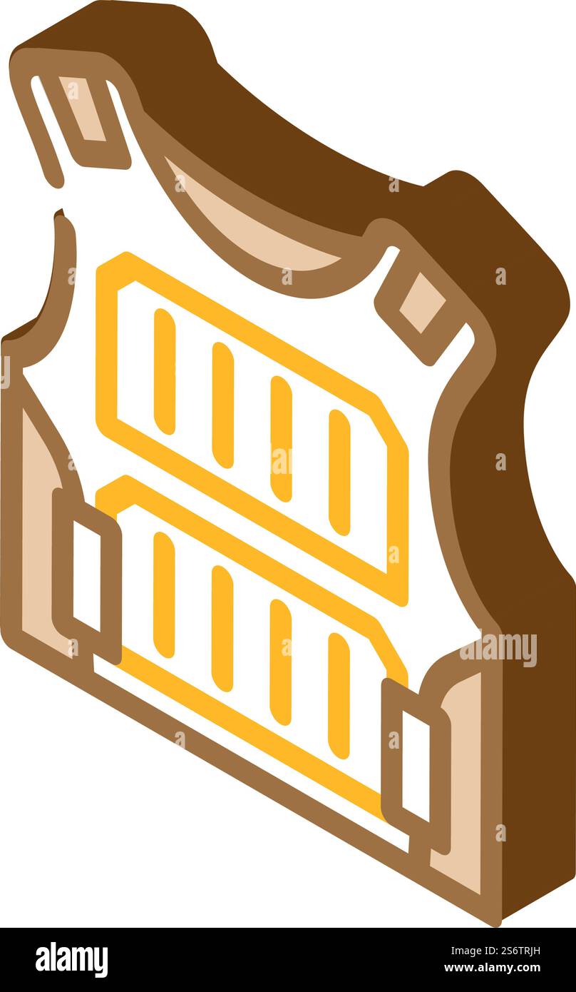 body armor isometric icon vector. body armor sign. isolated symbol ...