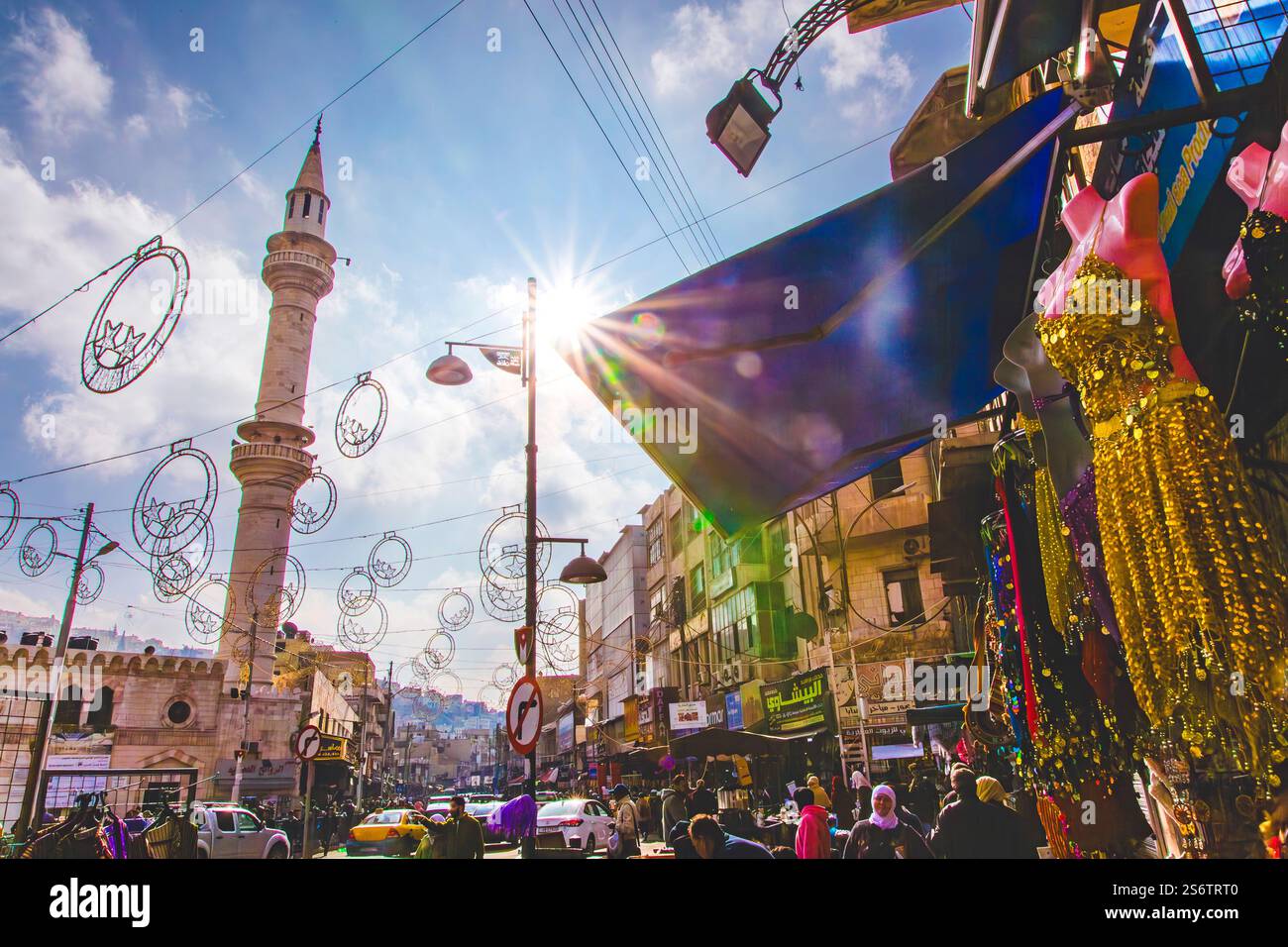 Jordan, Middle East, Amman. Grand Husseini Mosque. Al Husseini Stock ...