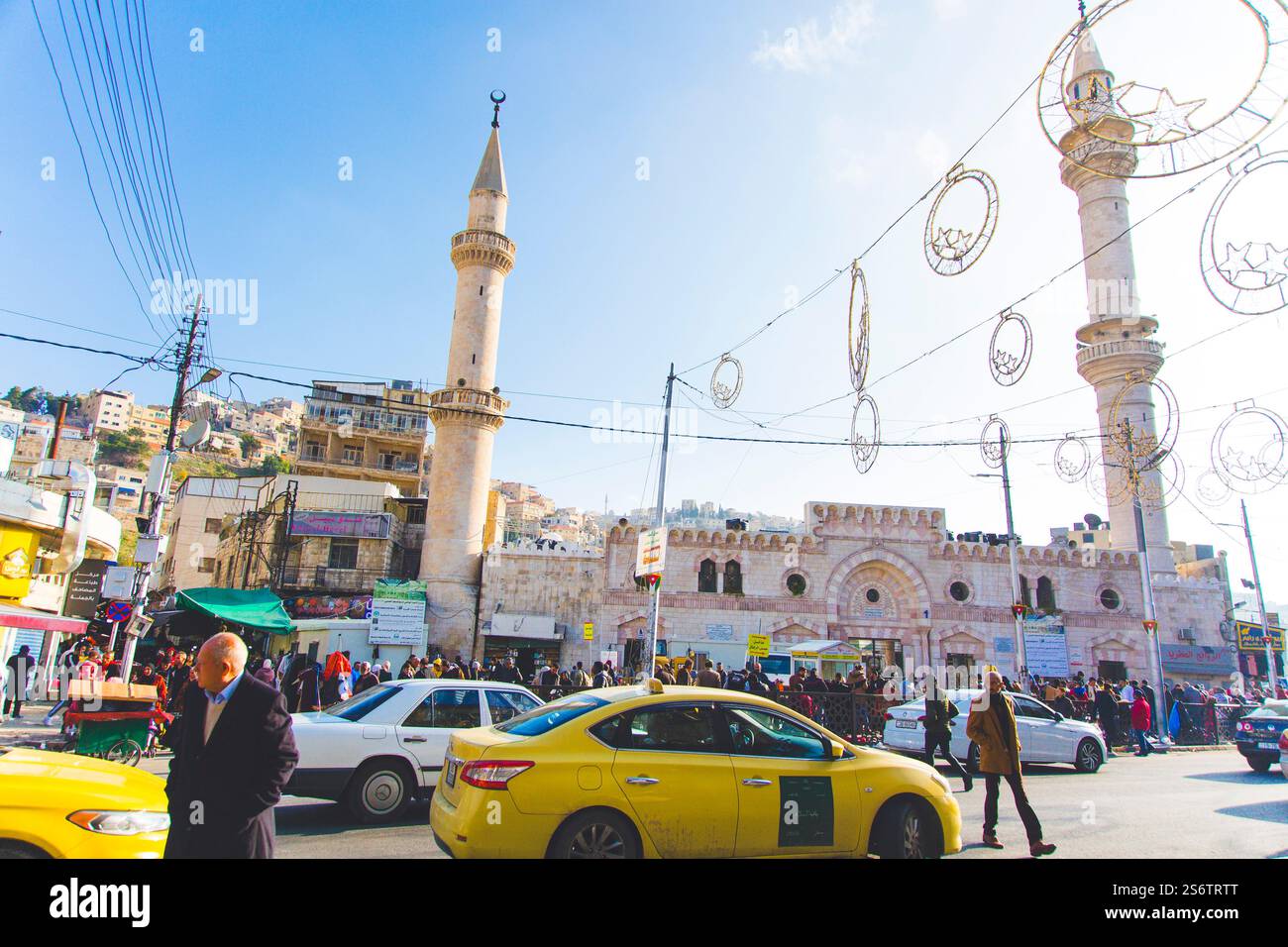 Jordan, Middle East, Amman. Grand Husseini Mosque. Al Husseini Stock ...