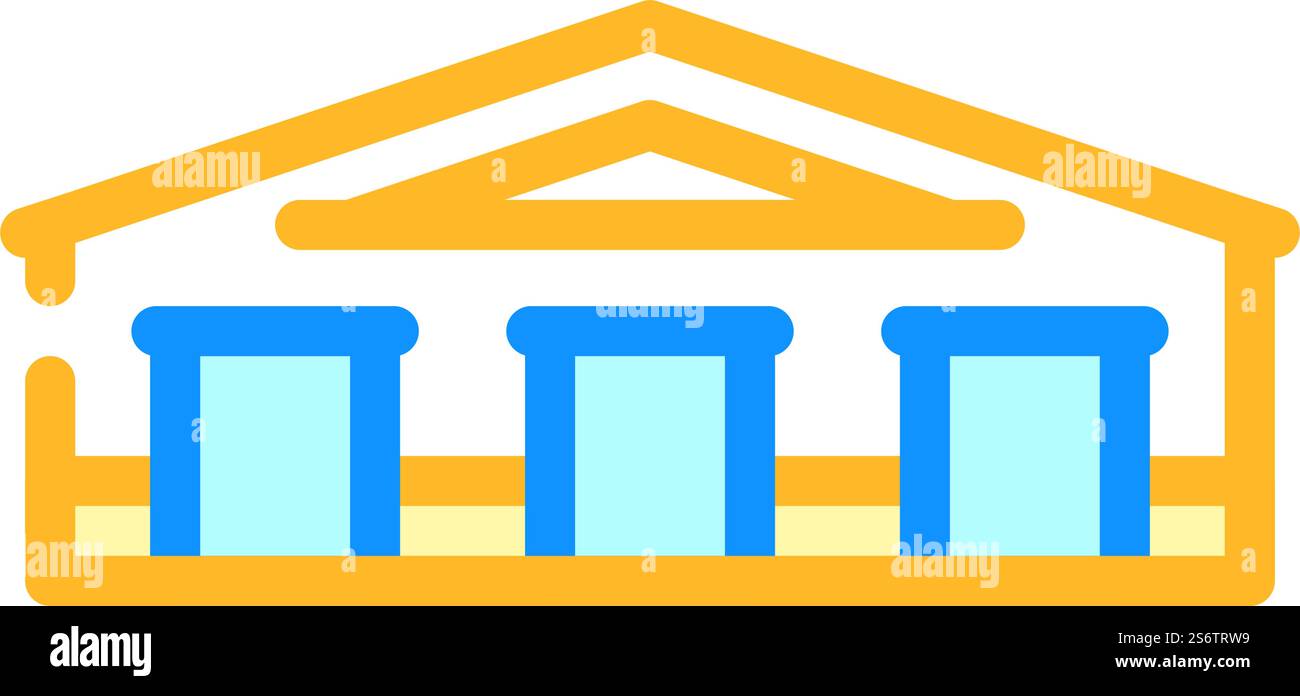 warehouse construction color icon vector. warehouse construction sign ...