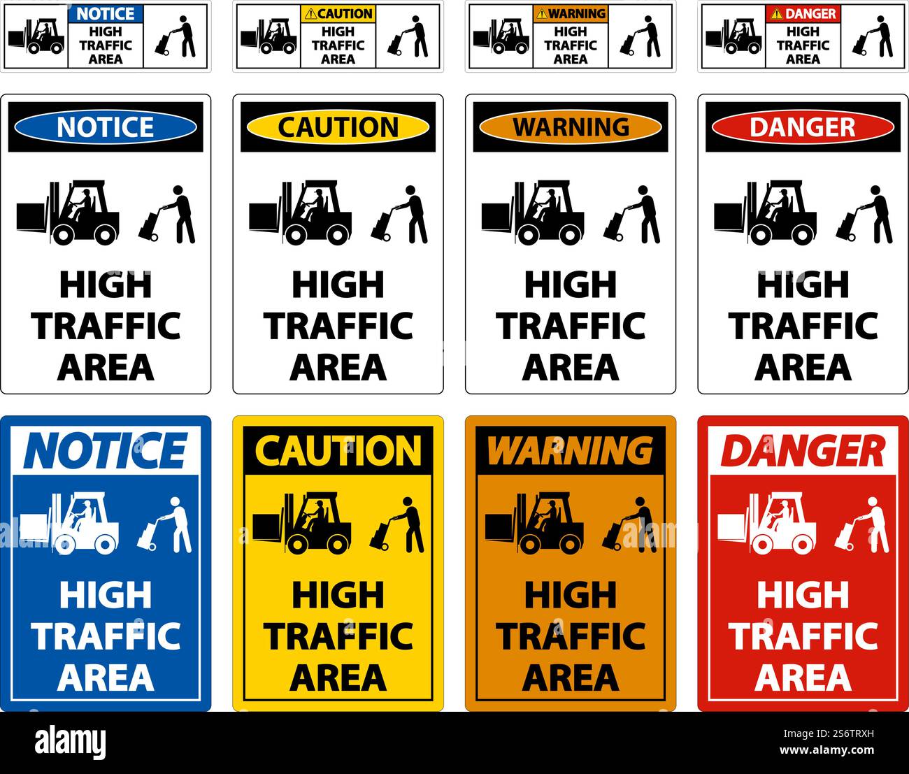 Slow High Traffic Area Sign On White Background Stock Vector Image ...