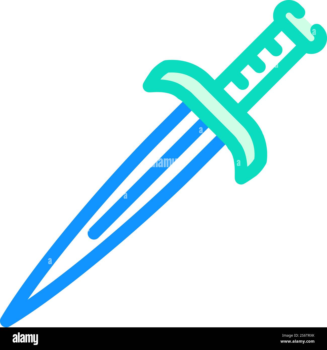 dagger knife color icon vector. dagger knife sign. isolated symbol ...
