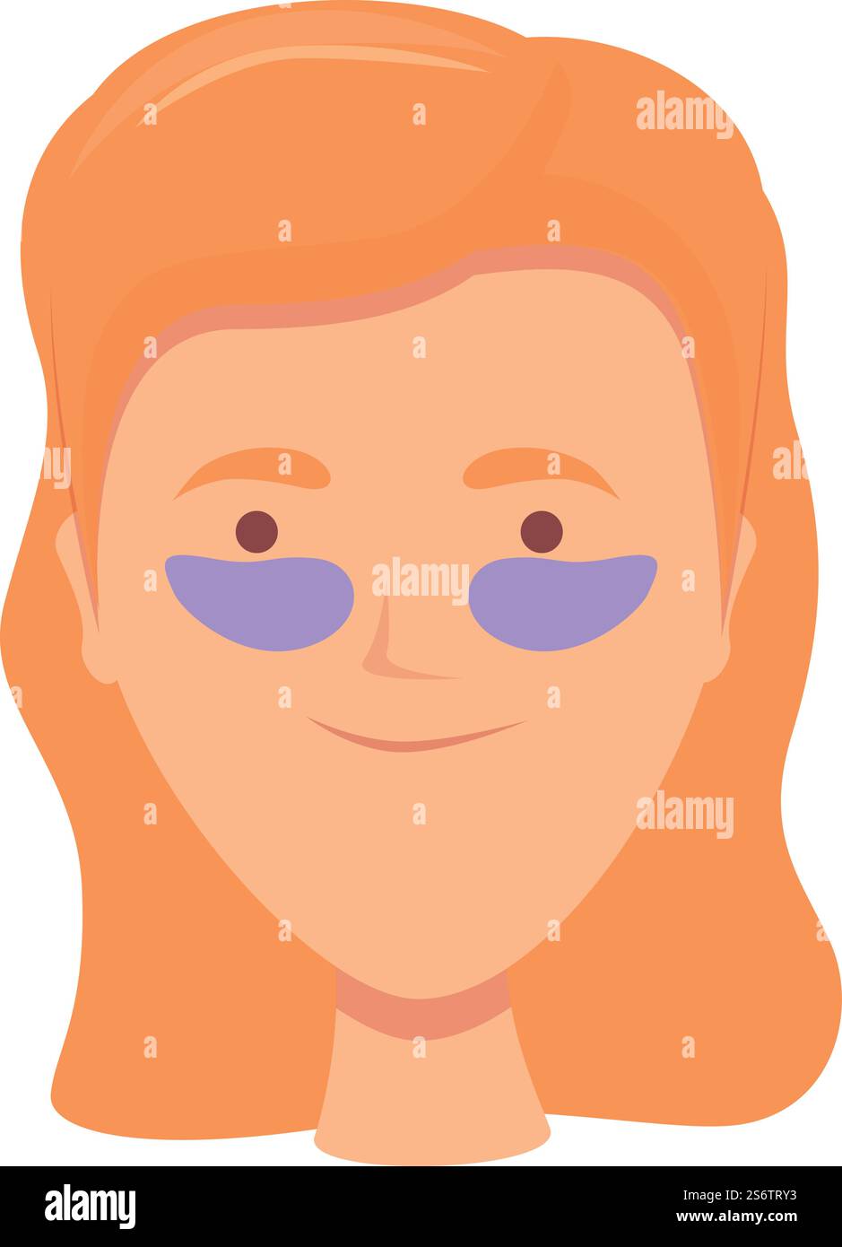 Girl smiling eye patch icon cartoon vector. Face gel. Facial skincare ...