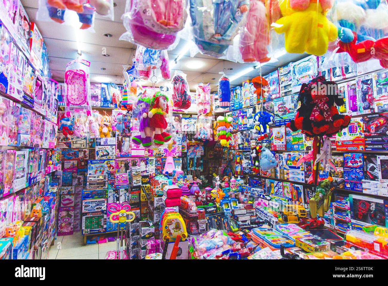 Jordan, Middle East, Amman. Al Balad neighborhood Interior of a toy ...