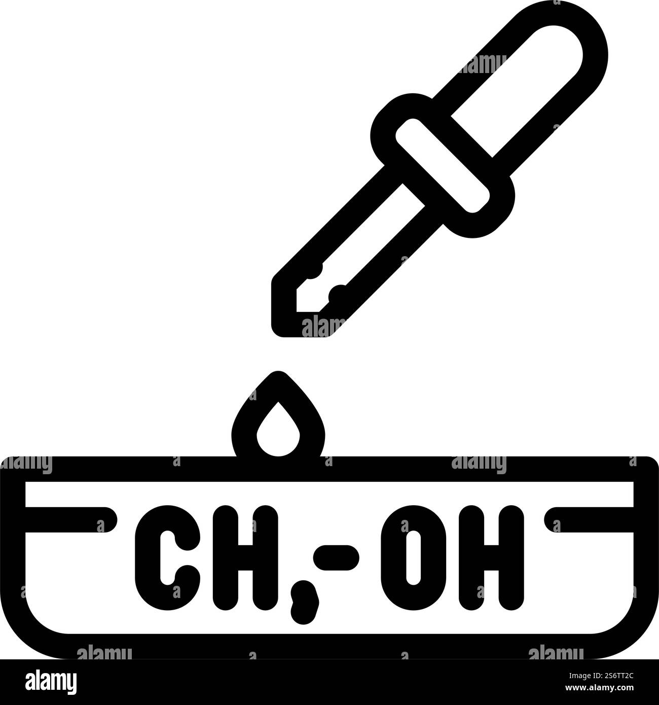 organic solvent line icon vector. organic solvent sign. isolated ...
