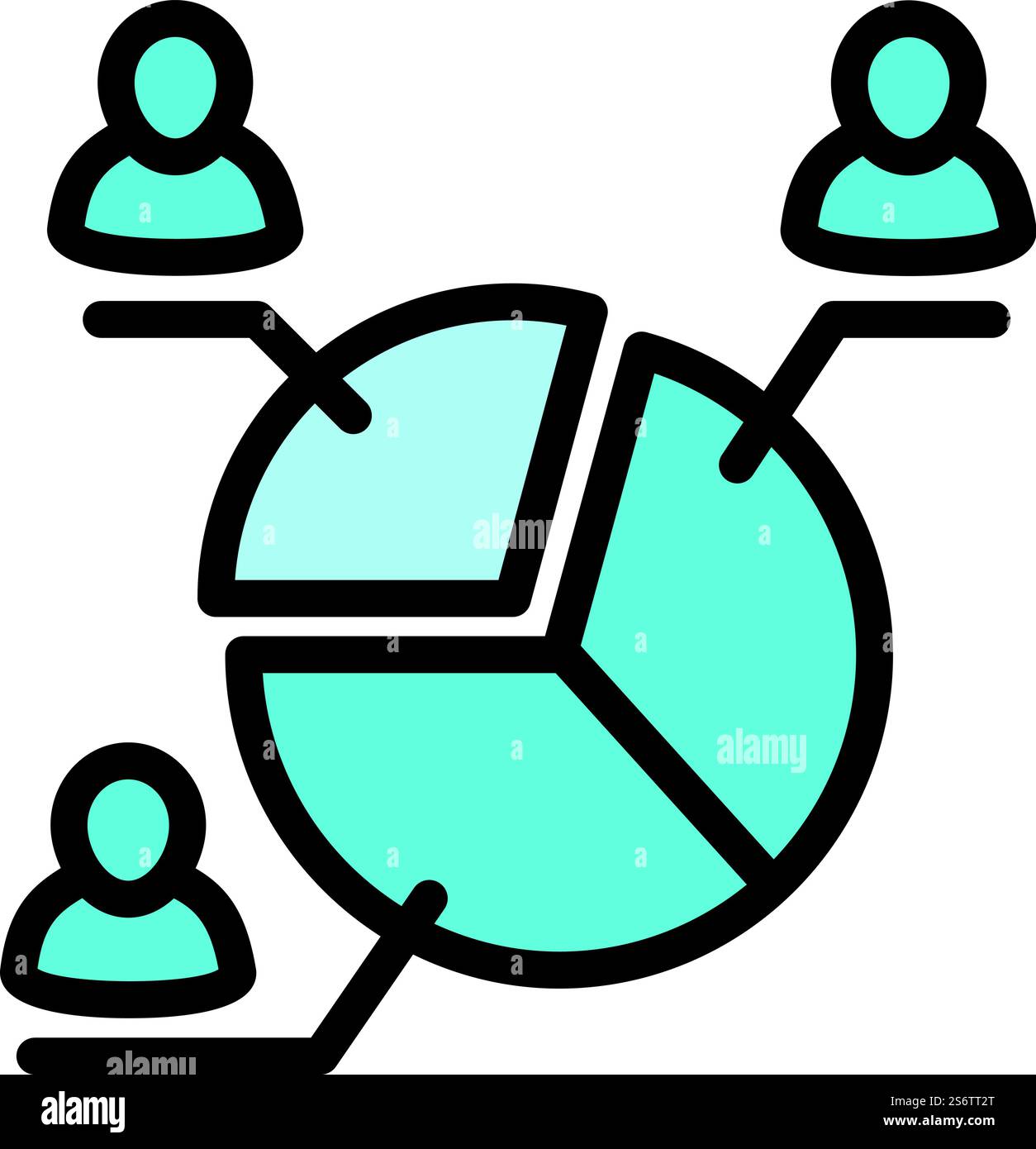 Pie chart governance icon outline vector. Corporate business. Social ...