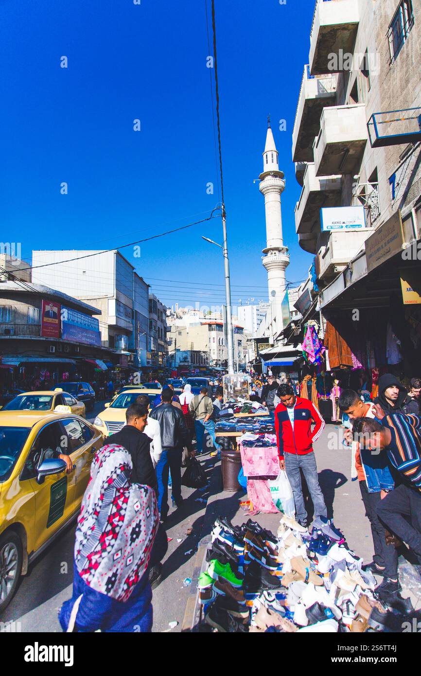 Jordan, Middle East, Amman. Al Balad district. Grand Husseini Mosque ...