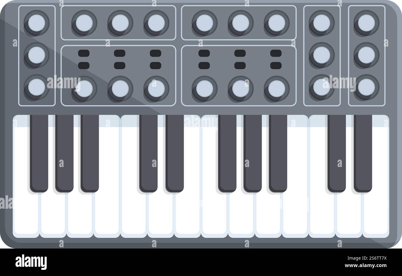 Acid synthesizer icon cartoon vector. Dj music. Audio controller. Acid ...