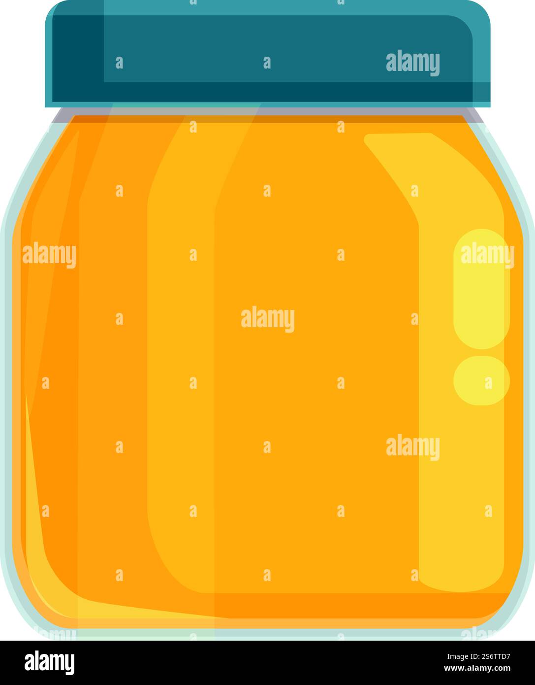 Gold honey jar icon cartoon vector. Bee nectar. Comb flower. Gold honey ...