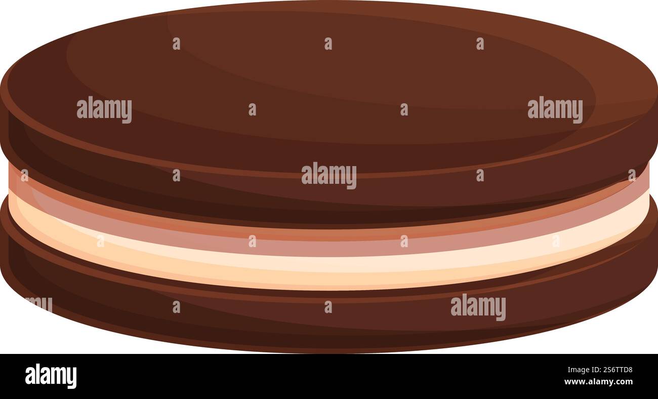 Zephyr cookie icon cartoon vector. Chocolate cocoa. Candy piece. Zephyr ...