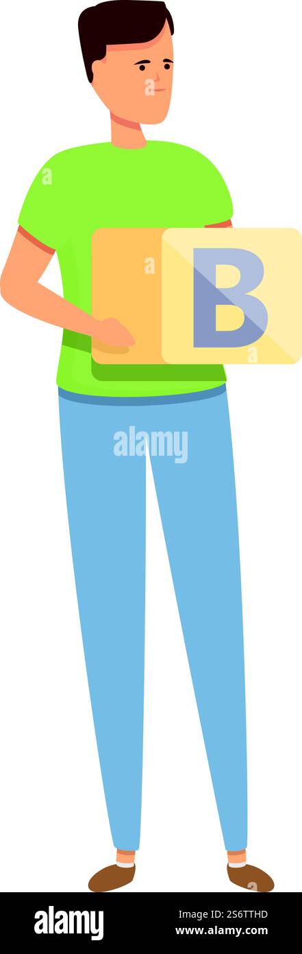 Brand cube build icon cartoon vector. Business strategy. Value creative ...