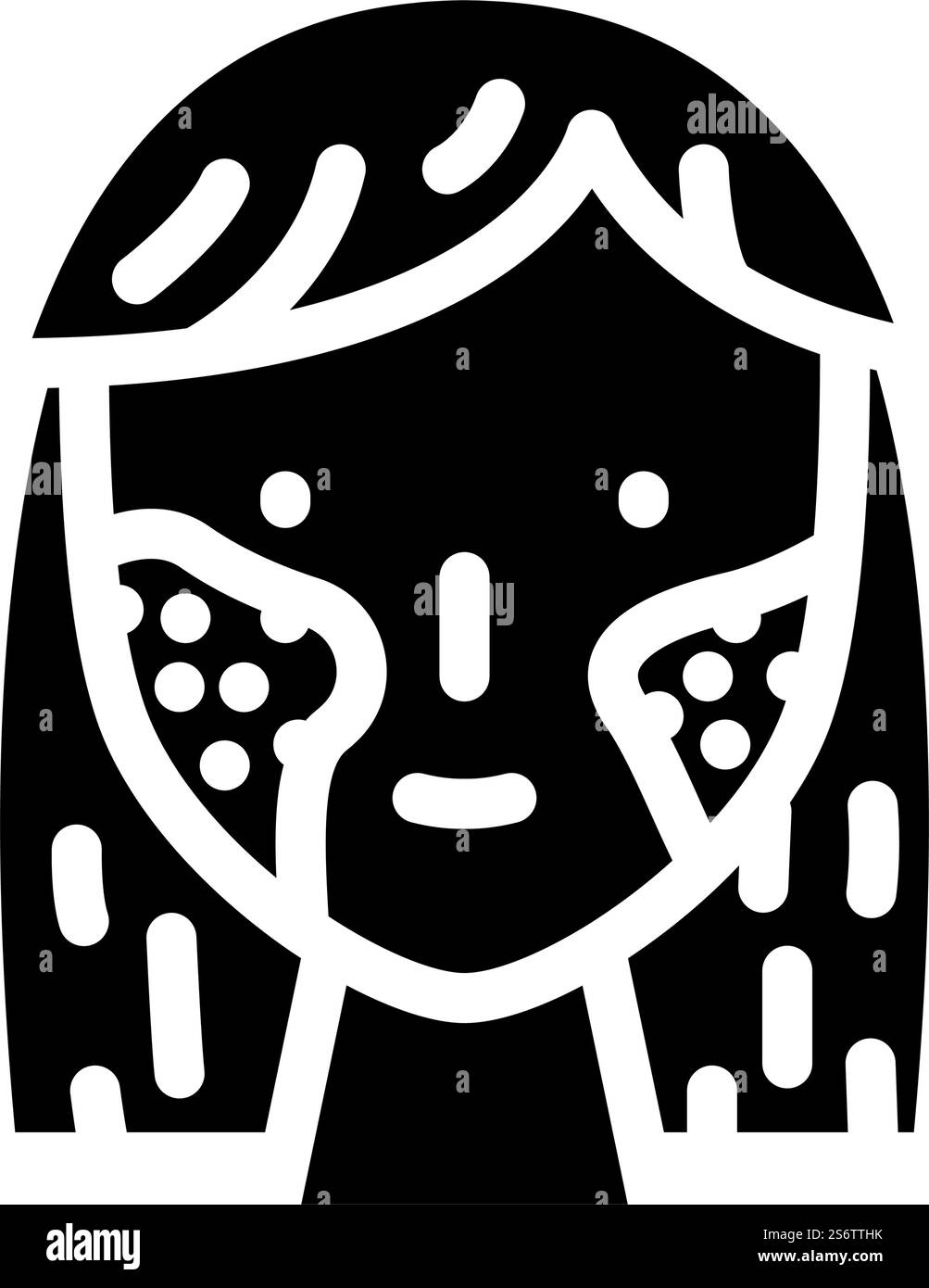 impetigo skin health problem glyph icon vector. impetigo skin health ...