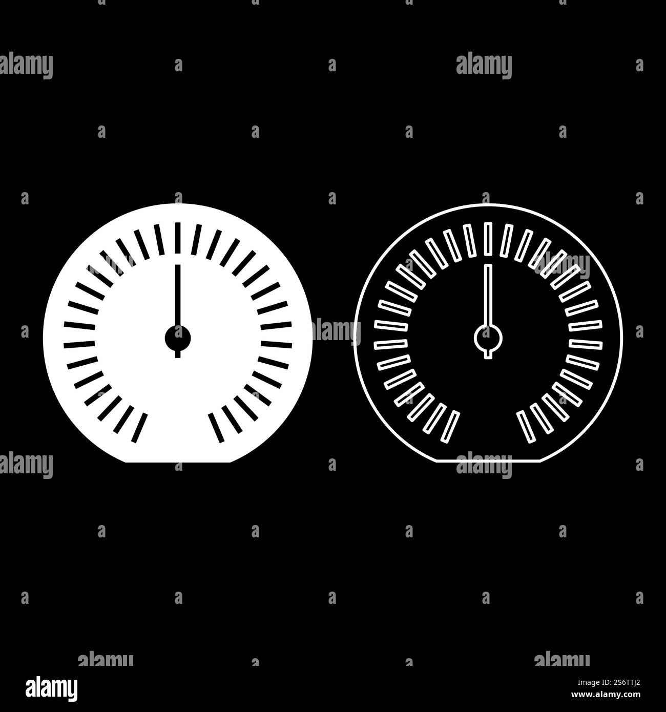 Speedometer odometer speed counter meter set icon white color vector illustration image simple ...