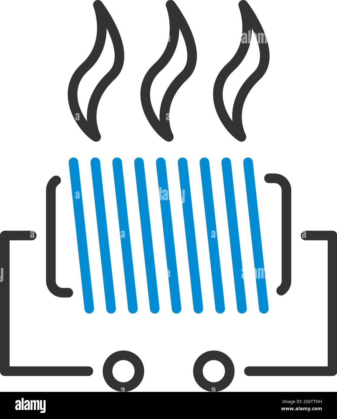Electrical Heater Icon. Editable Bold Outline With Color Fill Design ...