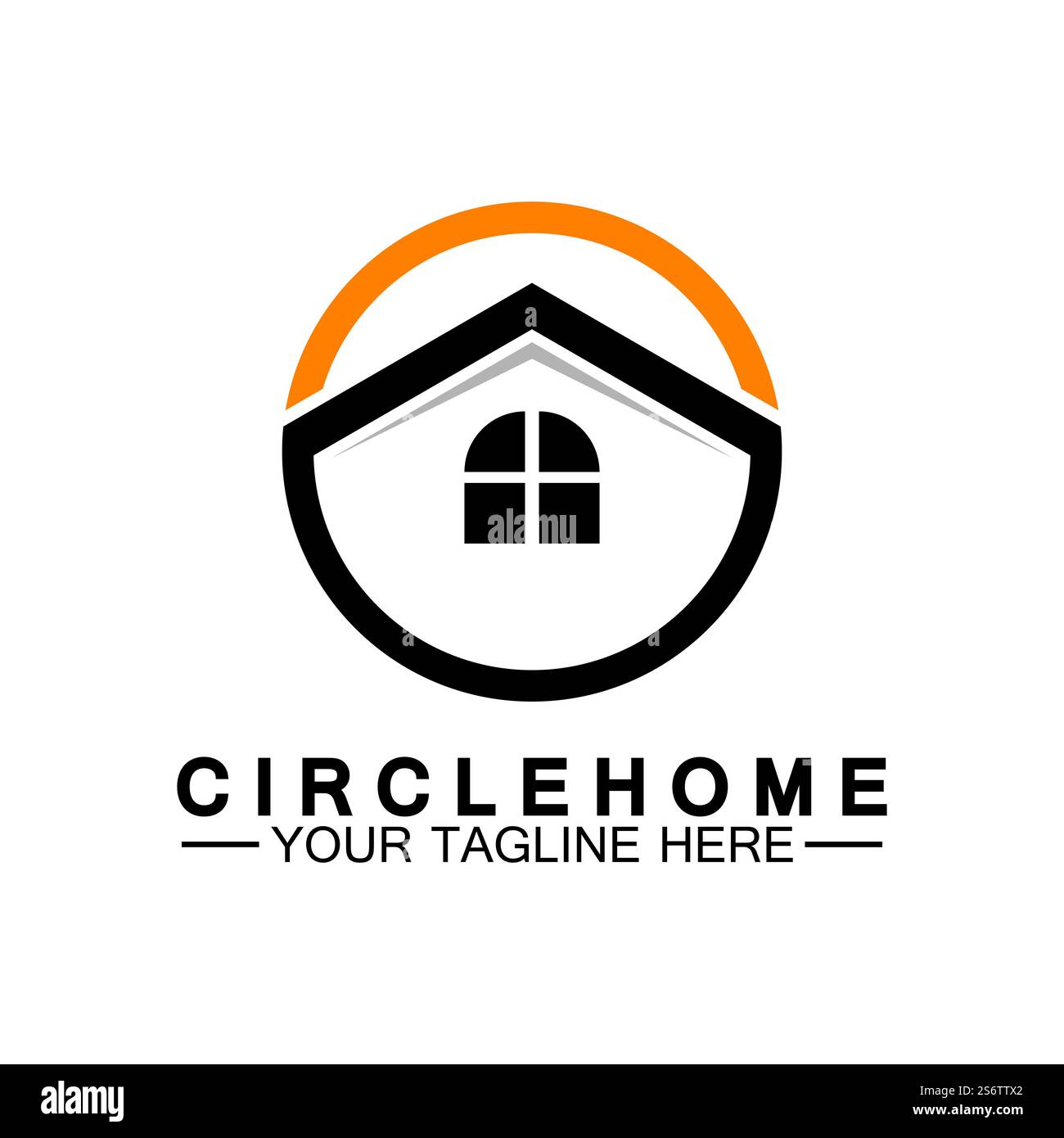 Home circle concept logo symbol vector illustration design Stock Vector ...