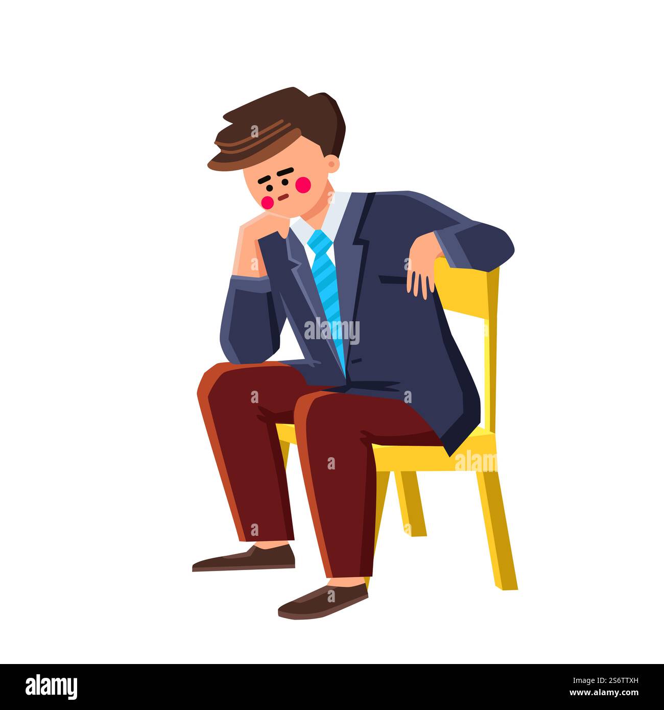 Philosophy Question Thinking Businessman Vector. Young Man Philosopher ...