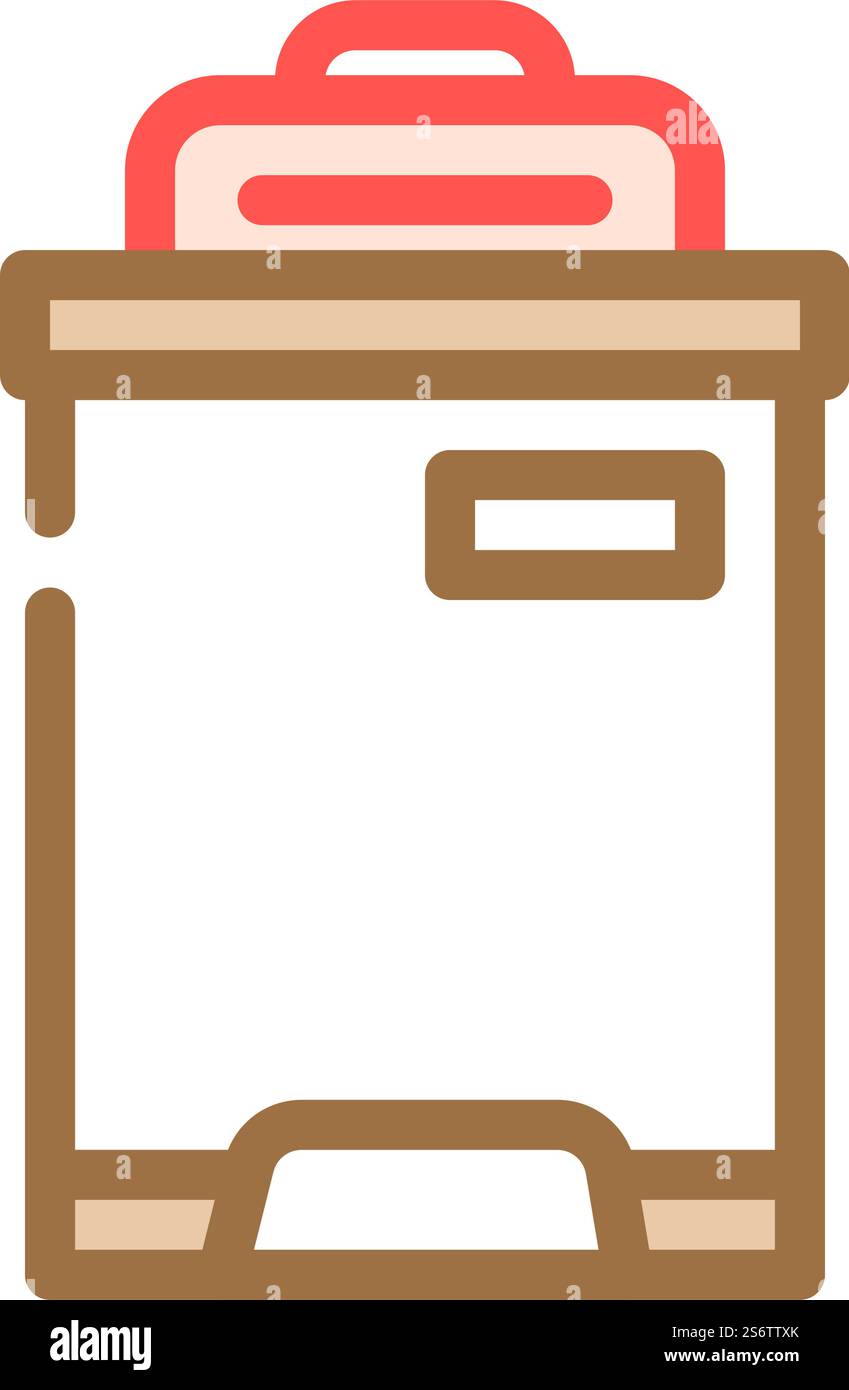 trash compactor color icon vector. trash compactor sign. isolated ...