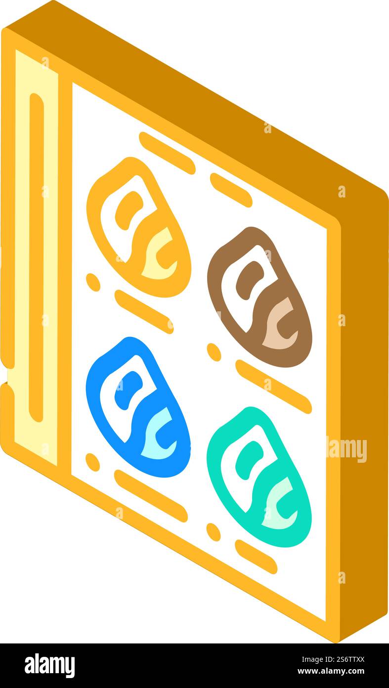 catalog of hair dyes isometric icon vector. catalog of hair dyes sign ...