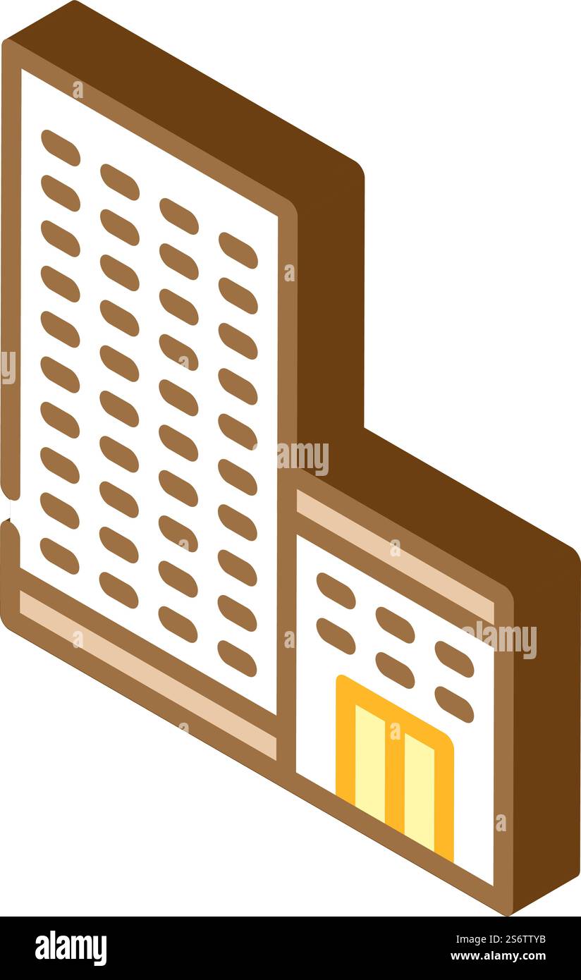 office skyscraper isometric icon vector. office skyscraper sign ...