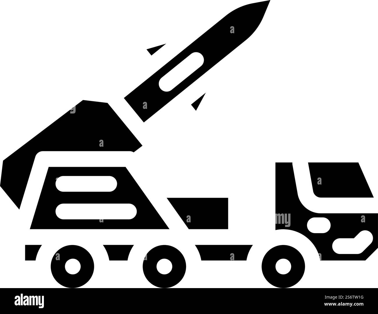 missile rocket glyph icon vector. missile rocket sign. isolated contour ...