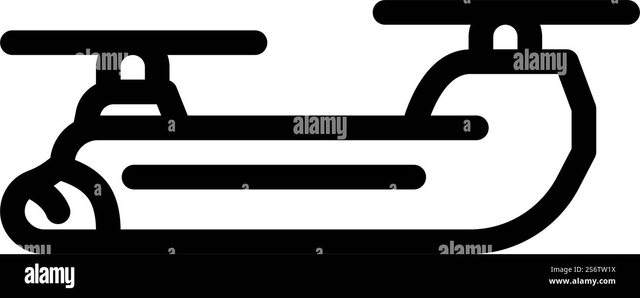 helicopter military line icon vector. helicopter military sign ...