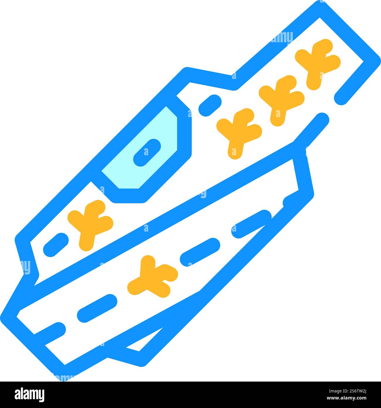 aircraft carrier ship color icon vector. aircraft carrier ship sign ...